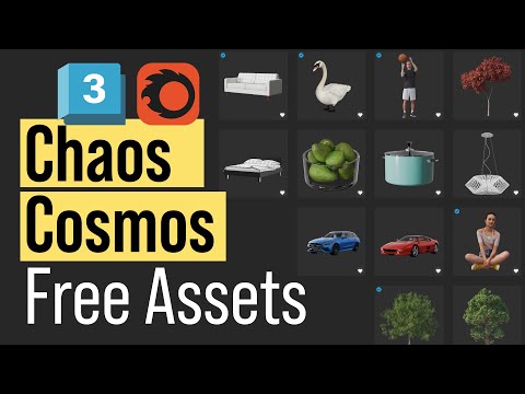 How to Use Chaos Cosmos Library and get Free Assets for Corona Render!