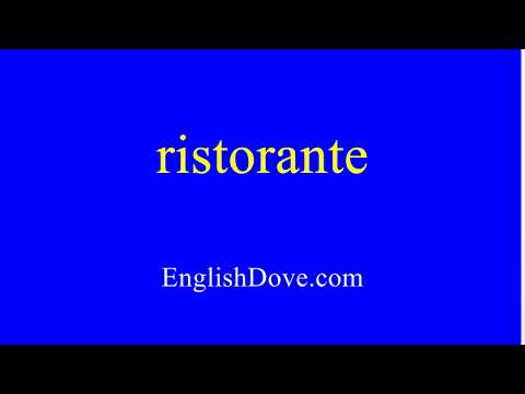 How to pronounce ristorante in American English.