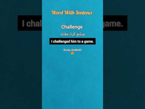 Challenge word Urdu meaning with sentence 🙂 #challenge #english #grammar #learn #studystudio92 😍