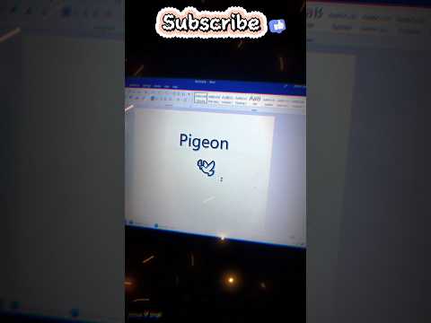 How to create Pigeon 🐦 in ms word || #trending #viralvideo #virelshorts #computer #pigeon #msword