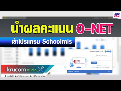 นำผลคะแนน O-NET 2567 เข้าโปรแกรม Schoolmis