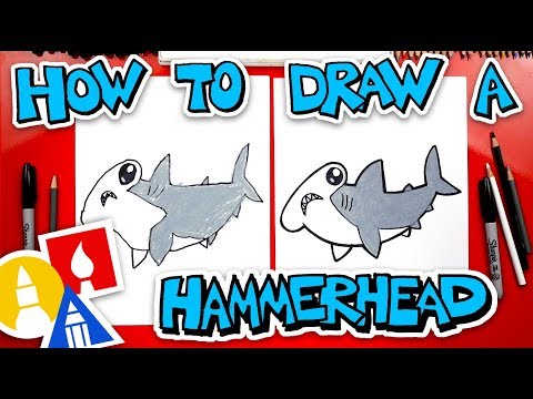How To Draw A Cartoon Hammerhead Shark