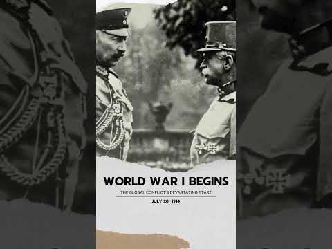On This Day: July 28, 1914: World War I Begins - The Global Conflict's Devastating Start
