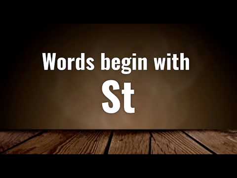 How To Pronounciate Words Begin With ST