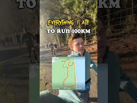 Everything I ate to run 100km 🔥🏃♂️ #running #ultramarathon #marathon