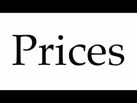 How to Pronounce Prices