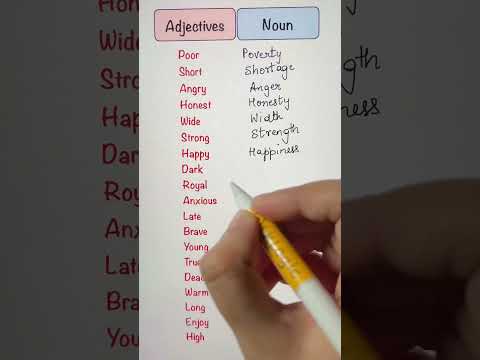 Changing Adjectives to Nouns