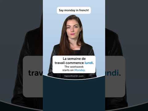 Monday: in French π«π· #shorts #French