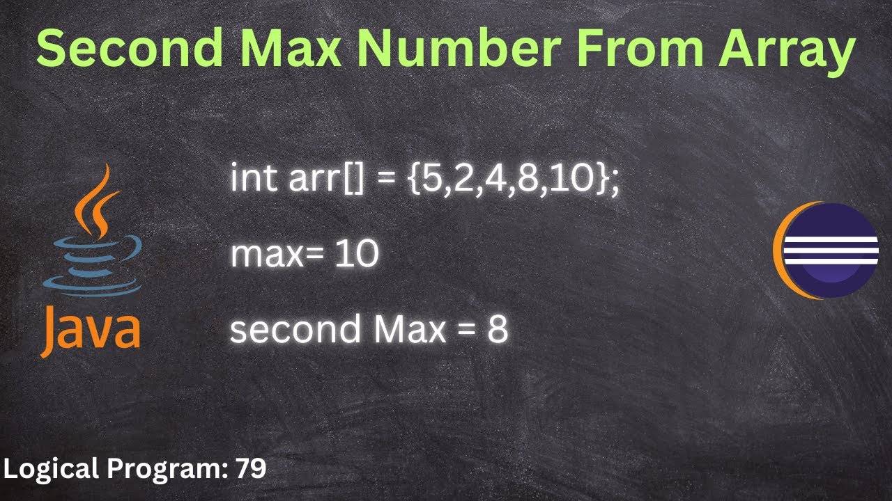 Find Second Largest Number in an Array | Java Interview Logic Explained Second Largest Array element