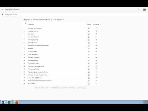 Google Scholar Metrics