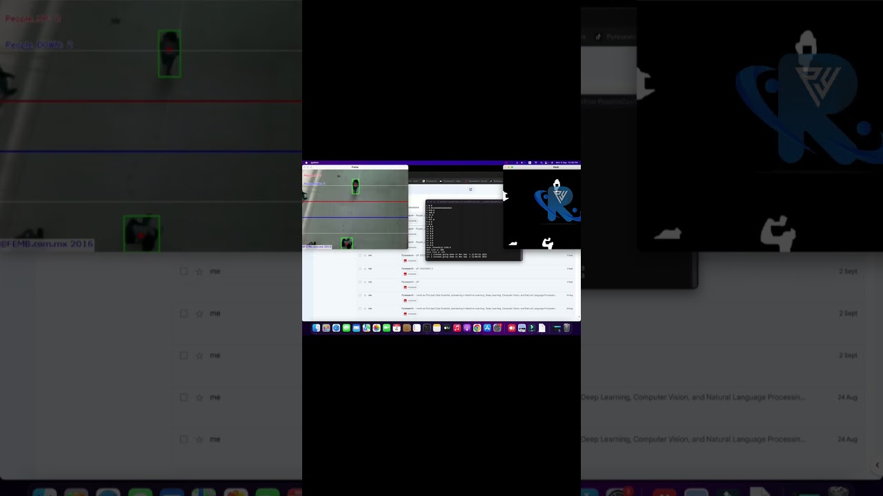 OpenCV People Counting with python & Summary Notifications