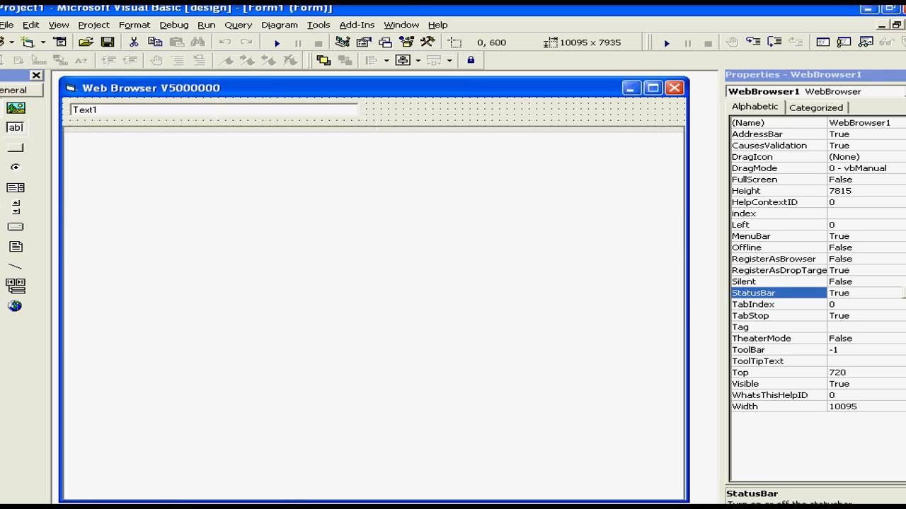 [Visual Basic 6] How to create an easy web browser [HD]
