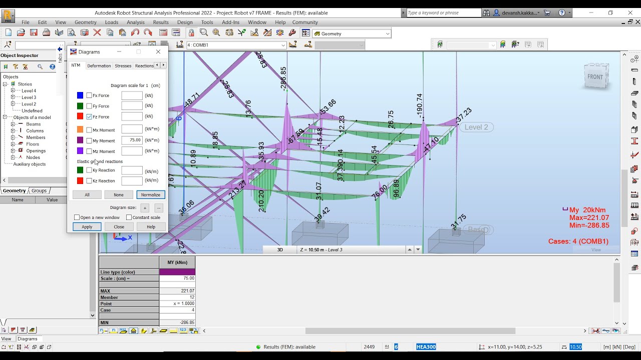 Robot Structural Analysis Uncovered - Part 7 - Analysis & Results