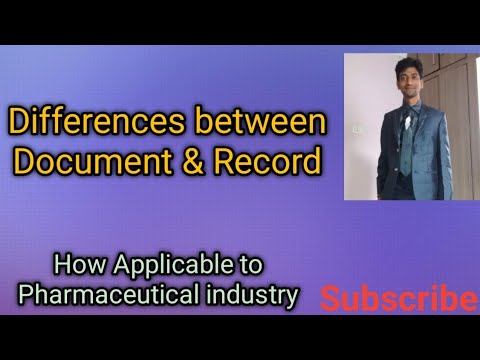 Difference between Document and Record in Pharmaceuticals