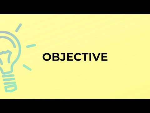 What is the meaning of the word OBJECTIVE?