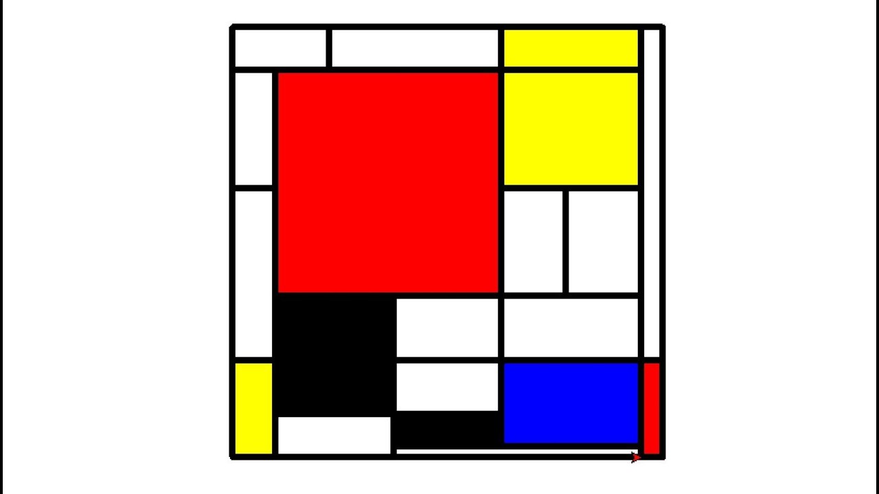 Python Tutorial Mondriaan Painting - Turtle / Loops / Functions