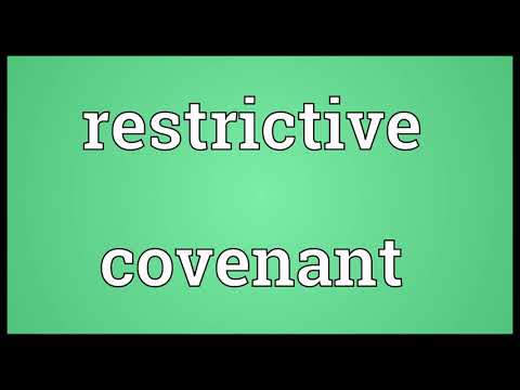 Restrictive covenant Meaning