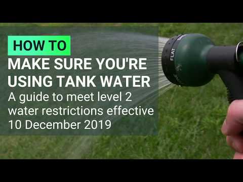 Level 2 Water Restrictions Guide for Water Tank Owners