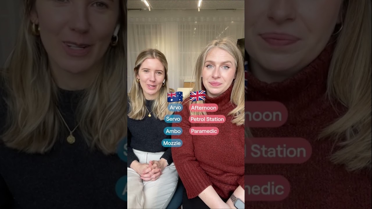 🇦🇺 Australian vs British English words 🇬🇧 ​