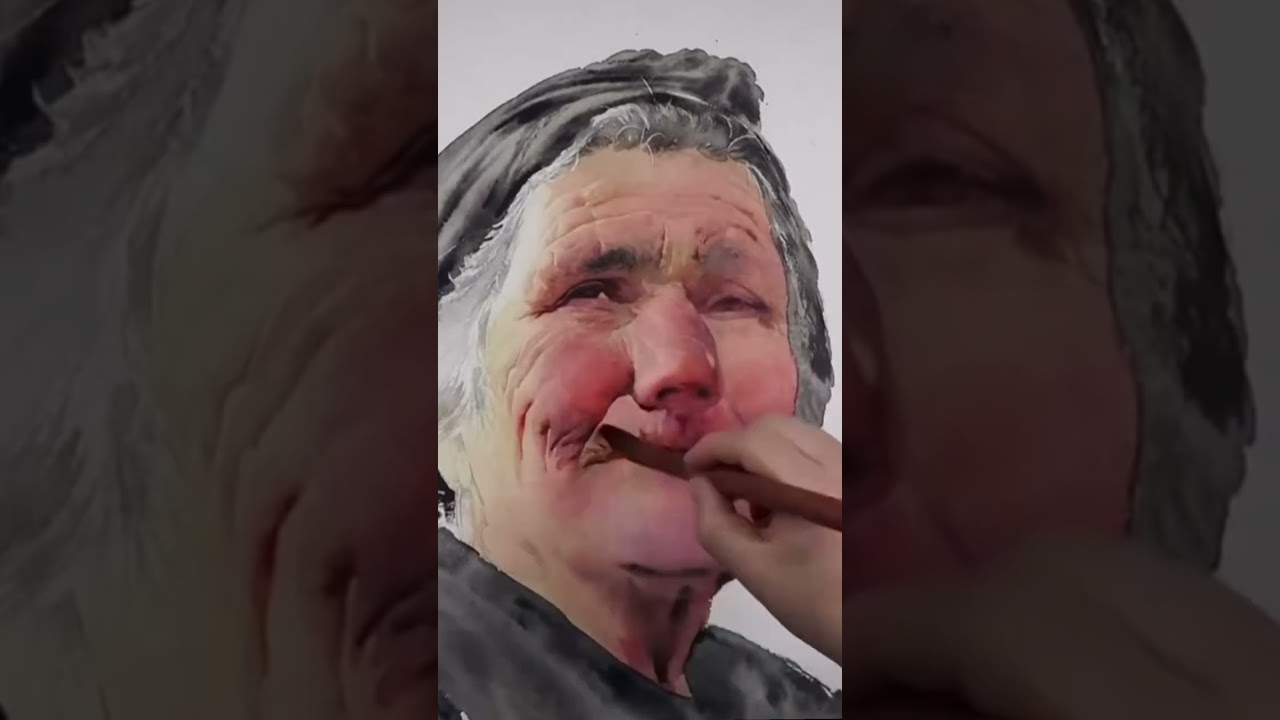 Layered Watercolor Portrait Techniques | Art by: @j.hunsung (IG)