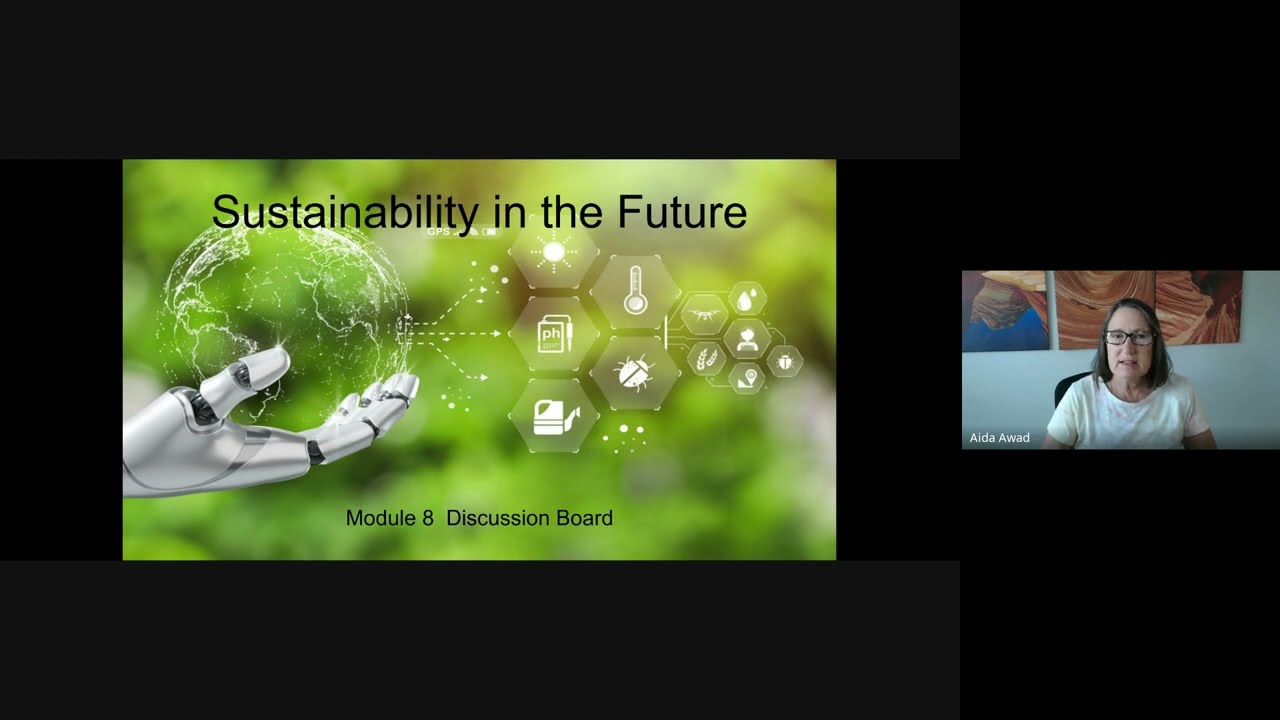 IDS150 Sustainability Mod 8 Discussion Board Guide - 2026