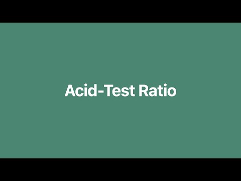 Acid-Test Ratio - what is it?