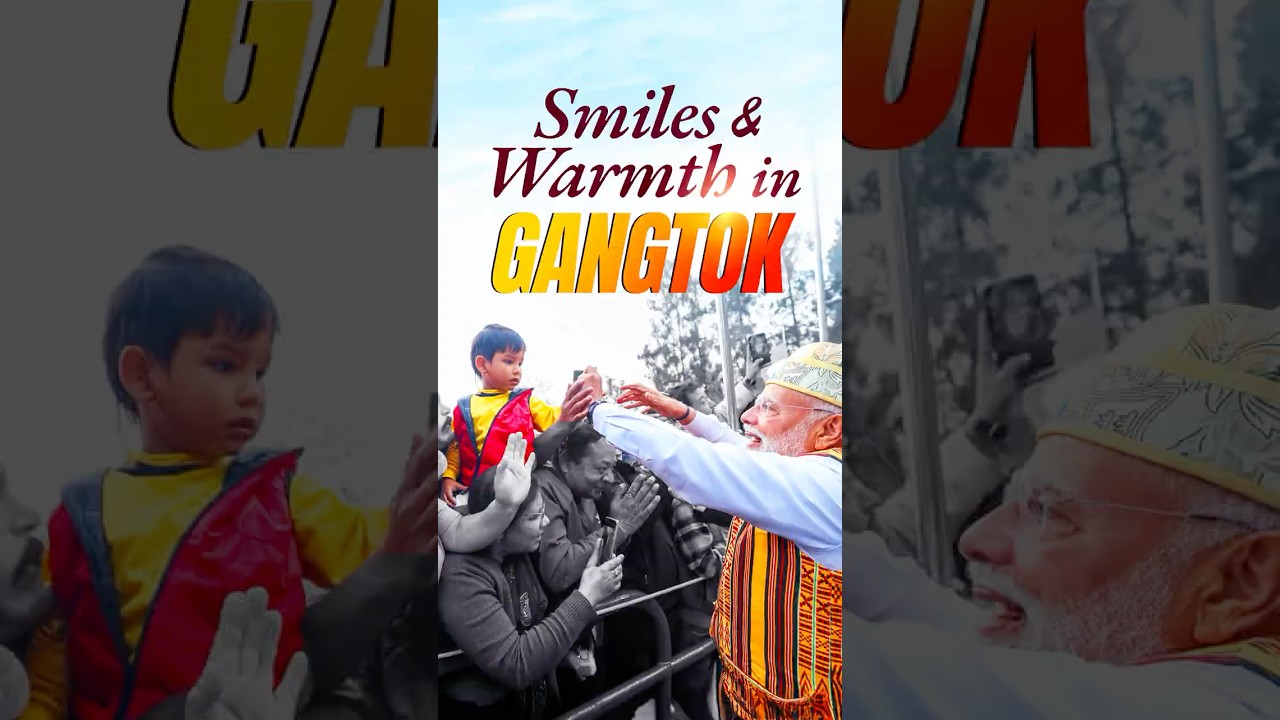 PM Modi’s gets a warm welcome in #gangtok | #roadshow | #shorts