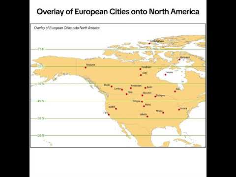 Overlay of European cities onto North America πͺπΊπ€πΊπΈπ¨π¦