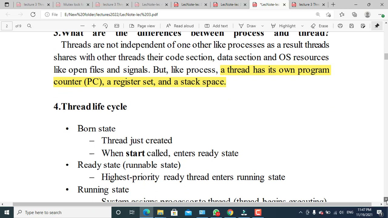 Lect 3-Shared memory system with pthreads 2021-2022