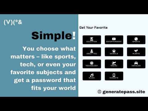 How to create Strong + Memorable passwords | secure your accounts | generatepass.site