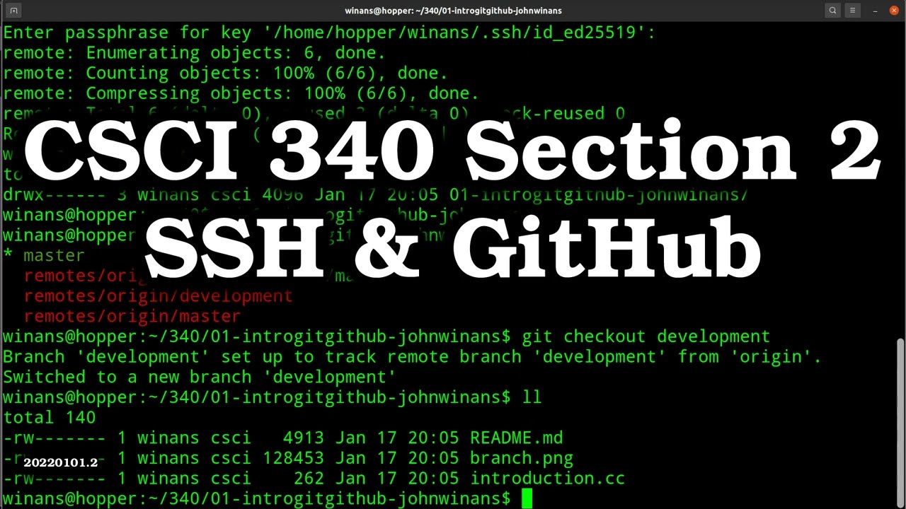 NIU CSCI 340, How to set up SSH & Github