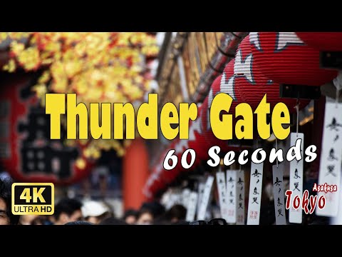 Thunder Gate at Senso-ji Asakusa Tokyo in 60 sec | Instagrammable GIANT lantern you MUST SEE 4K