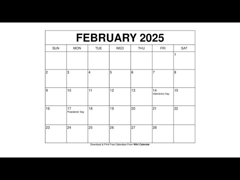 Free Printable February 2025 Calendar Templates With Holidays - Wiki Calendar