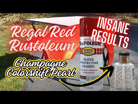 RUSTOLEUM PAINT JOB REGAL RED CHAMPAGNE COLORSHIFT! INSANE RESULTS!!!!