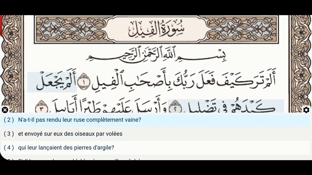 105 Sourate Al Fil Dr Ayman Suwayd Enseignant Apprendre le Coran Tajweed