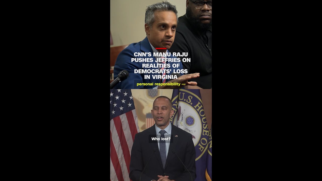 CNN's Manu Raju pushes Jeffries on realities of Democrats' loss in Virginia