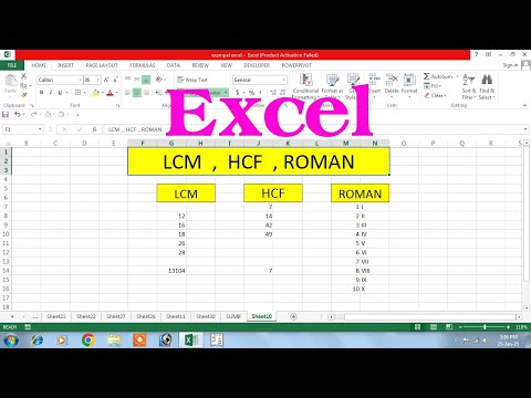 hcf in excel | hcf | how to calculate hcf in excel | lcm and hcf in excel | lcm and hcf formula