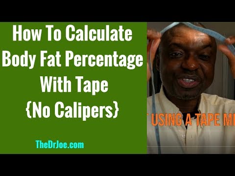 How To Measure & Calculate Body Fat Percentage With Tape Measure Navy Formula At Home. No Calipers