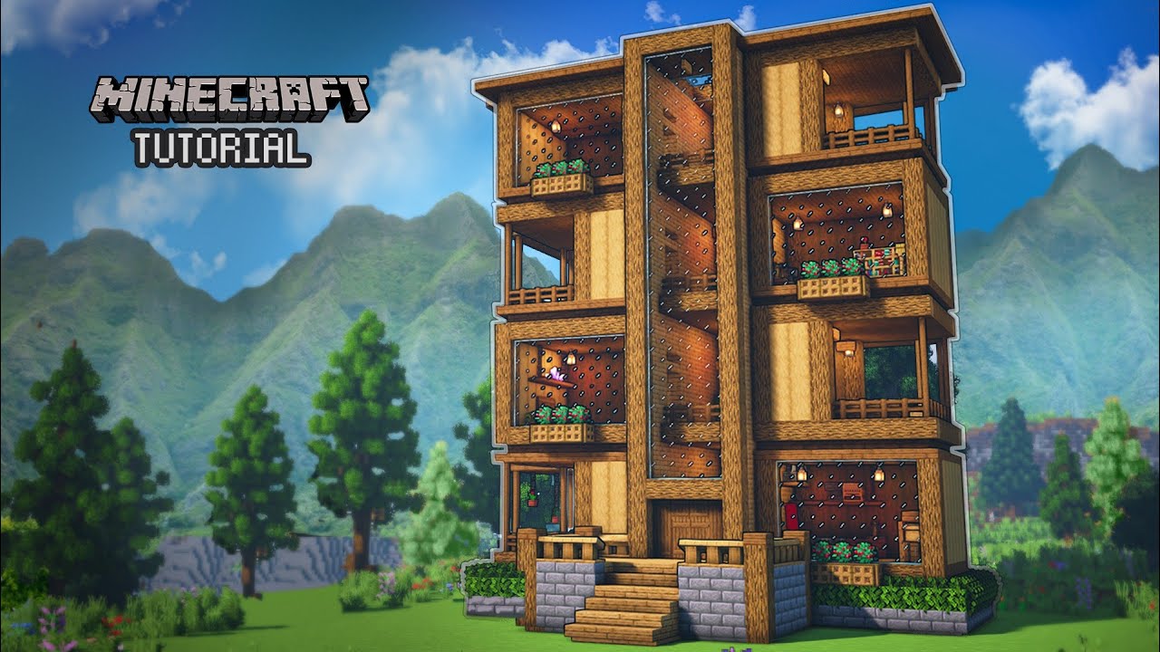 Minecraft: Wooden Survival House Tutorial - Minecraft Builders