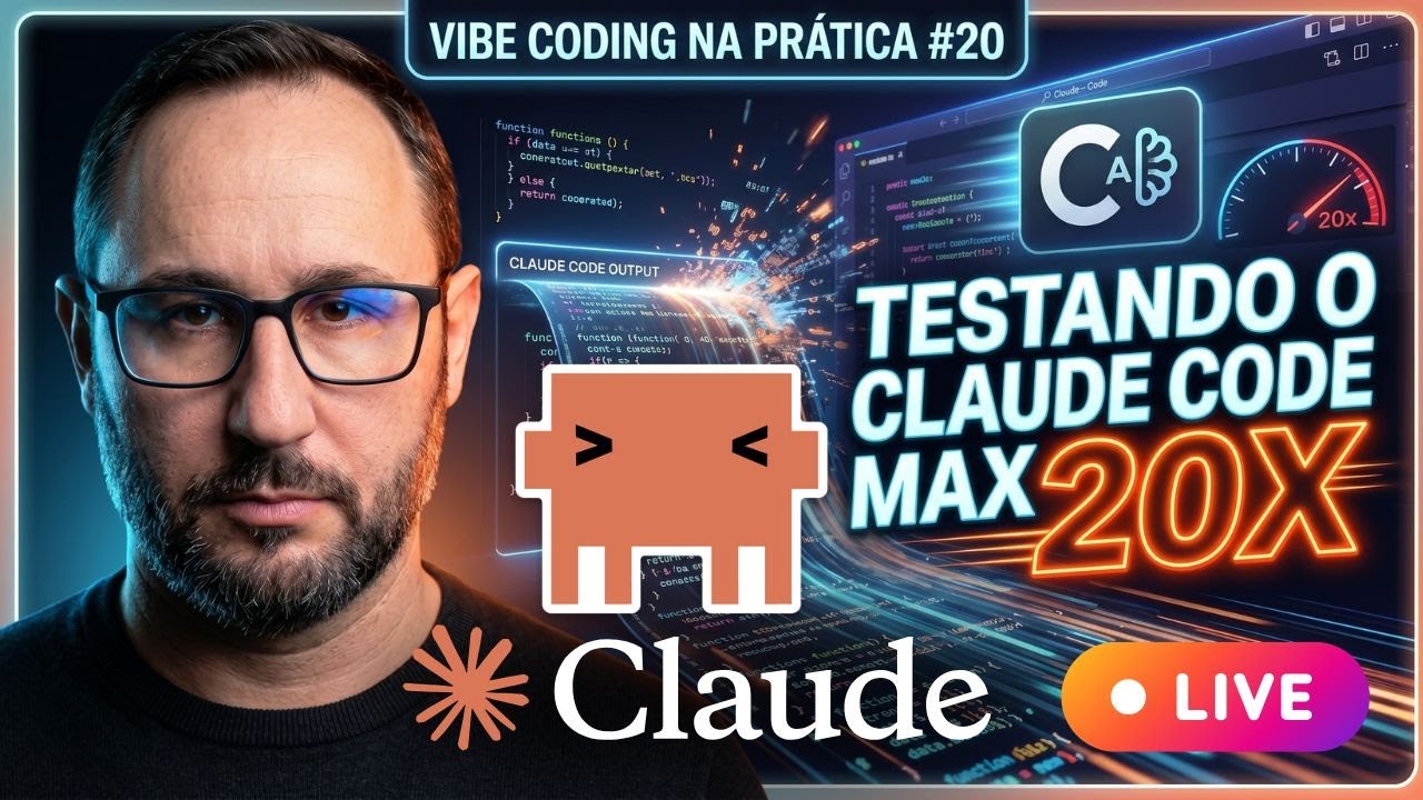 LIVE: Vibe Coding na Prática #20 - Testando o Claude Code Max 20x