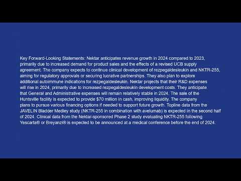 Nektar Therapeutics NKTR 5 Minute Earnings Summary 10 Q Analysis January 02, 2025