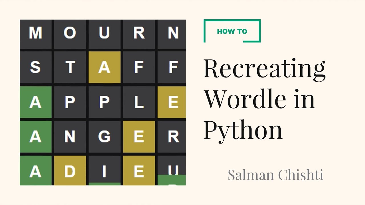 Build a Python Wordle Clone in 9 minutes 31 seconds