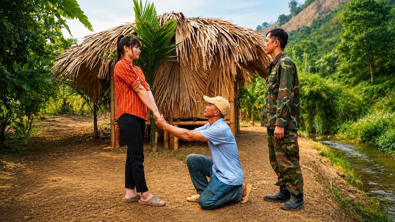 The father, filled with belated remorse, sets out to find his daughter. Will she leave the soldier?