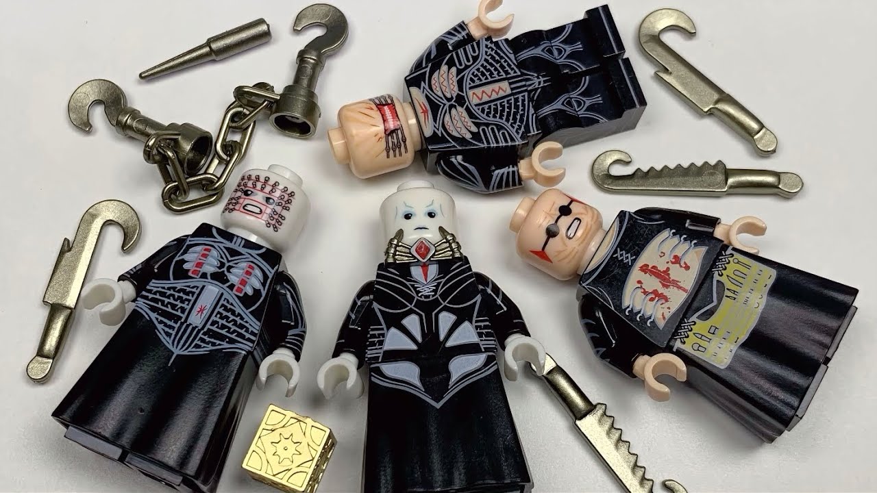 LEGO Hellraiser - Pinhead | Deep Throat | Chatterer | Butterball | Unofficial Minifigures