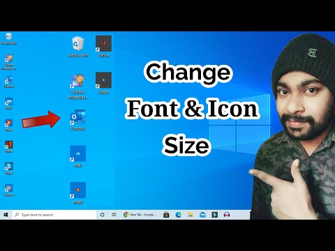 how to change icon size on windows 10 | change font icon size