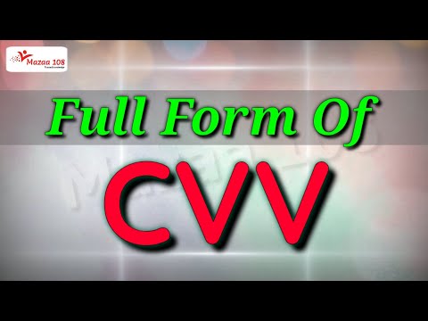 Full form of CVV | CVV full form | CVV mean | CVV stands for | CVV का फुल फॉर्म | CVV | Mazaa108