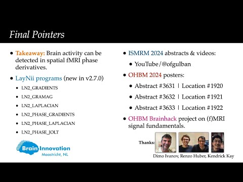 Faruk Gulban: Spatial Phase derivatives: Why/how they might be useful for detecting (f)MRI activity