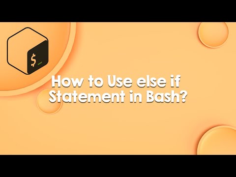 How to use else if statement in bash