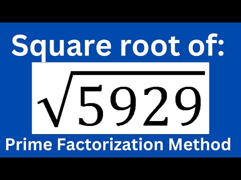 Square root of 5929 l Prime factorization method