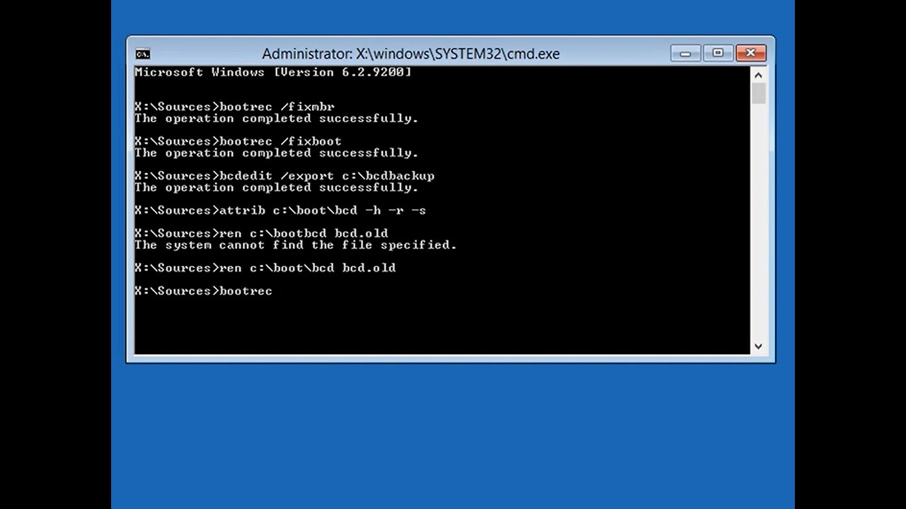 Fix Windows Server 2012 Master Boot Record With Windows CD Startup Failures
